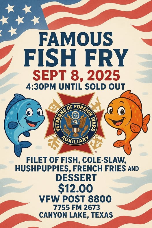 Startz Memorial VFW Post 8800 Famous Fish Fry | My Canyon Lake