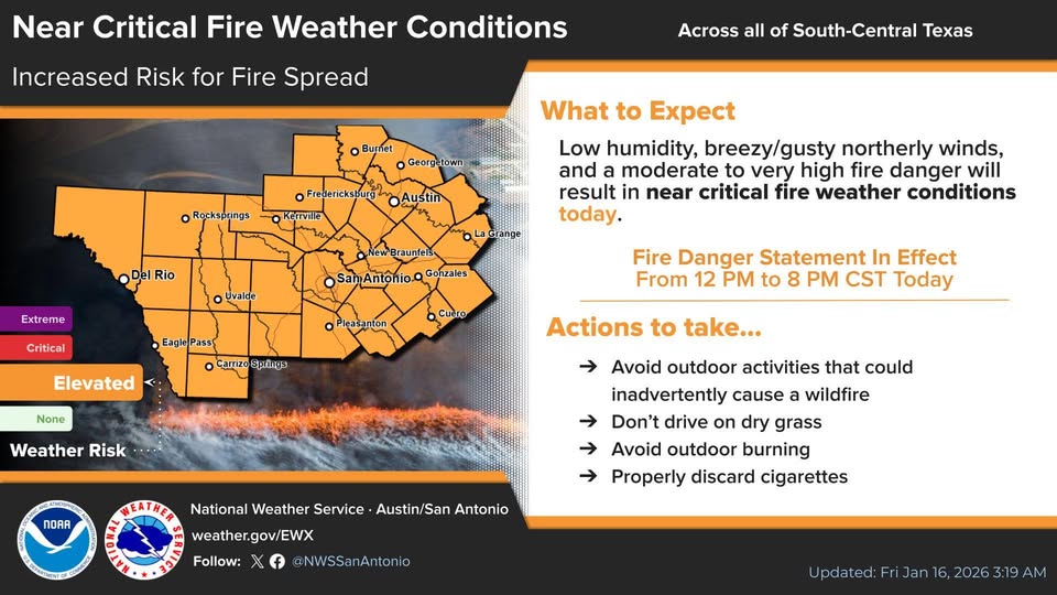 Weather Service Warns of Wildfire Risk as Cold Front Creates Critical ...